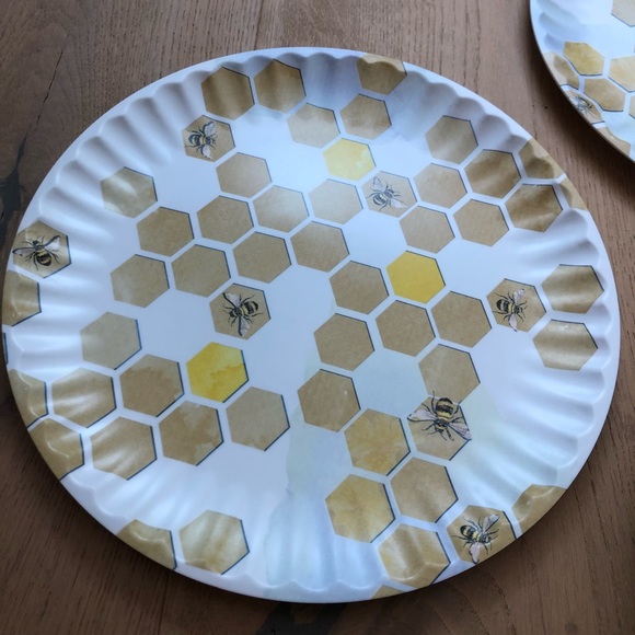 Shabby Chic | Dining | Honeycomb Bee Melamine Outdoor Plates | Poshmark